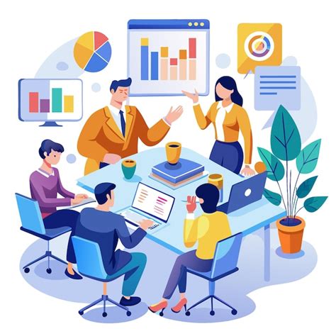 Team Discussing Data Analysis For Business Growth Premium Ai