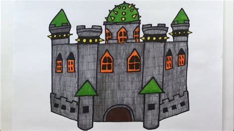 Super Mario Bowser Castle Drawing 🐢 Bowser Castle Bowl Super Mario