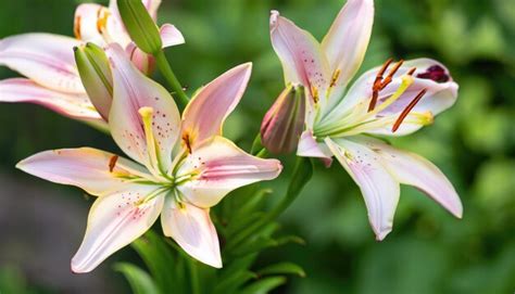 Premium Photo Lily Close Up Photo In The Garden With Copy Space