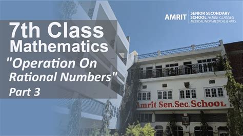 Class 7th Mathematics English Medium Chapter 5 Operation On