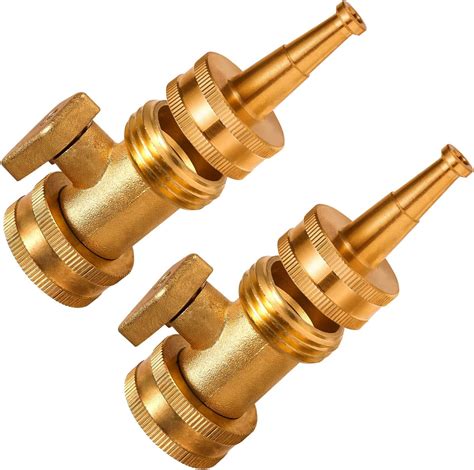 4 Pack High Pressure Brass Hose Nozzle With Hose Shutoff Valve Garden