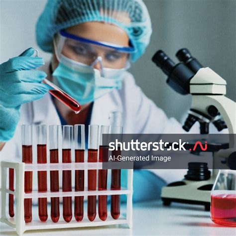 Clean Orderly Laboratory Scientists Handling Blood AI Generated Image