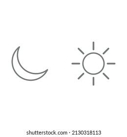 Sun Moon Icon Illustration Isolated Vector Stock Vector Royalty Free