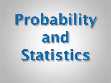 PPT Probability And Statistics PowerPoint Presentation Free Download ID