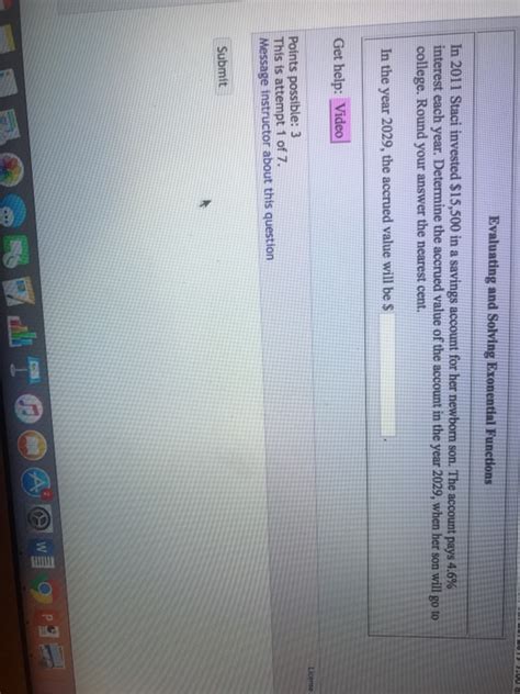 Solved Evaluating And Solving Exonential Functions In Chegg