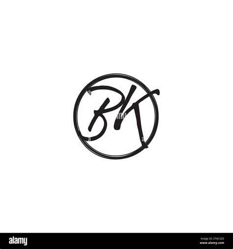 Bk Initial Logo Letters In High Quality Professional Design That Will