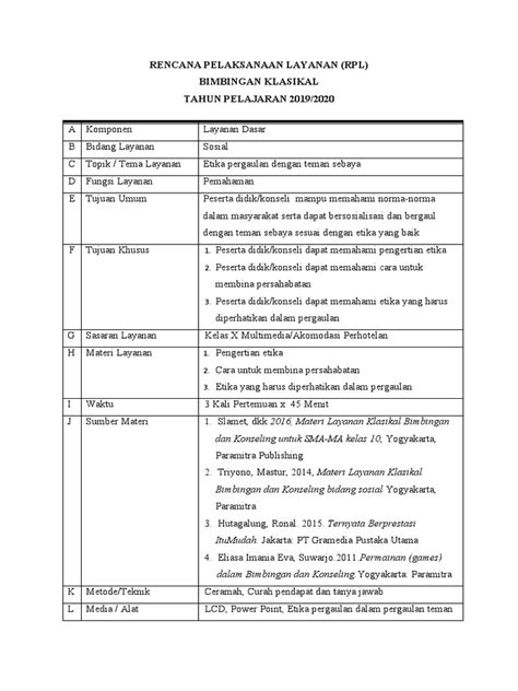 Rpl Etika Pergaulan Dengan Teman Sebaya Genap Pdf