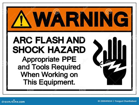Warning Arc Flash Hazard Symbol Sign Vector Illustration Isolate On White Background Label