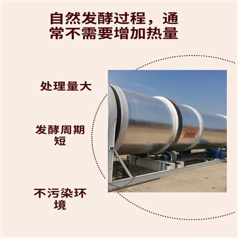 连续式滚筒发酵设备 大大降低运行及维护成本 堆肥腐熟度高