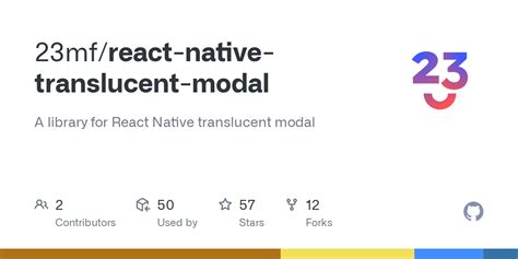 Github 23mf React Native Translucent Modal A Library For React
