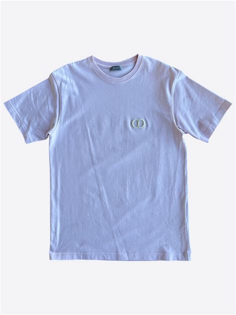 Dior Pink Cd Icon Embroidered Logo T Shirt Savonches