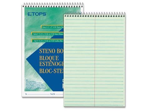 Tops Green Tint Steno Books