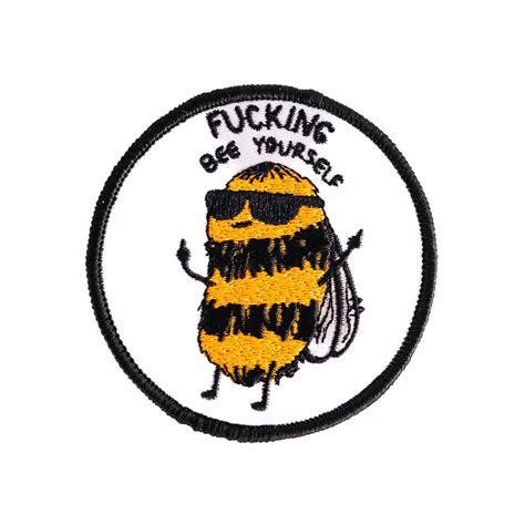 Bee Yourself Patch Scribble Lady
