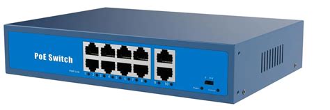 10 портов PoE суич, 8+2 POE , Poe Switch пое суич 8+2 порта - RobiCam