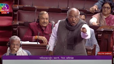 Congress President Mallikarjun Kharge Statement Uproar In Parliament