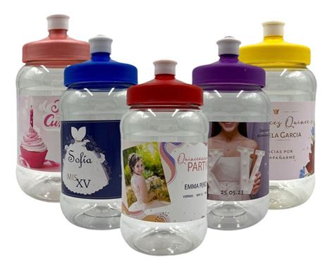 Envase Cilindro Dulcero Personalizado 500 Ml Xv Años X 150 Meses sin