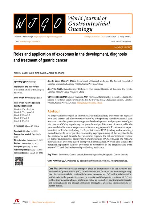 Pdf Roles And Application Of Exosomes In The Development Diagnosis