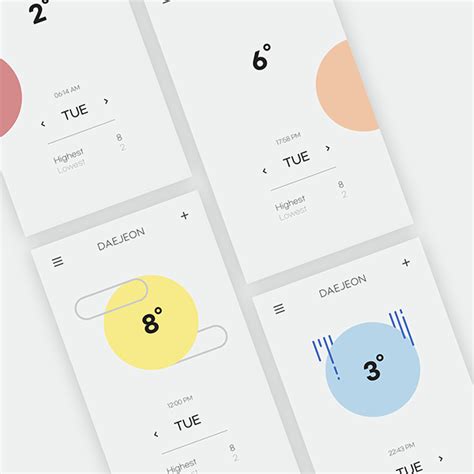 GUI Concept Design WEATHER APP On Behance