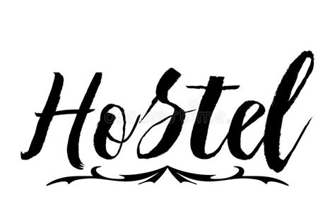 Hostel Elegant Grunge Typography Lettering Text Quote Vector Design