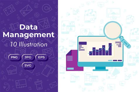 Data Management Illustration Pack 10 Business Illustrations Svg