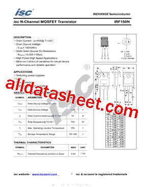 Irf N Datasheet Pdf Inchange Semiconductor Company Limited