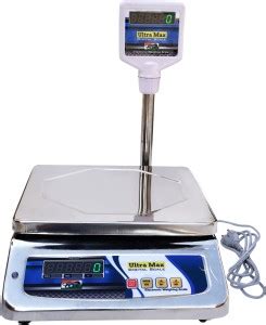 ULTRA MAX Steel Body Digital Weight Machine With Pole Display Digital Scale KG Weighing Scale