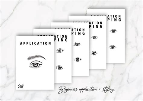 Lash Practice Sheets Etsy