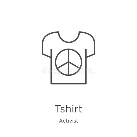 Tshirt Icon Vector From Activist Collection Thin Line Tshirt Outline Icon Vector Illustration