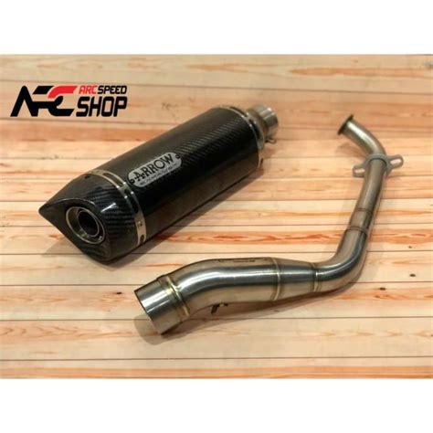 Promo Knalpot Arrow Thunder Carbon Yamaha Nmax 155 Fullsystem Diskon 33
