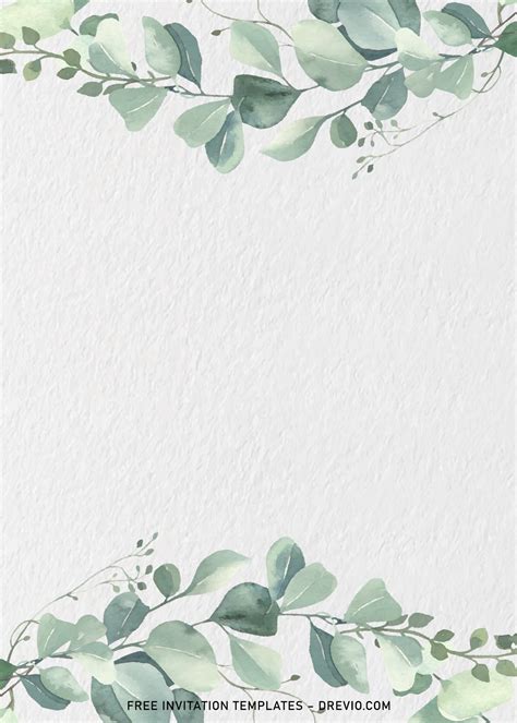 Floral And Greenery Invitation Templates Editable With Microsoft Word