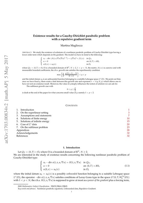 Pdf Existence Results For A Cauchy Dirichlet Parabolic Problem With A Repulsive Gradient Term
