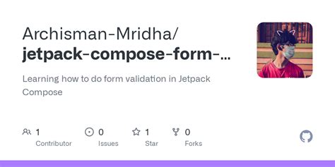 Github Archisman Mridhajetpack Compose Form Validation Learning How