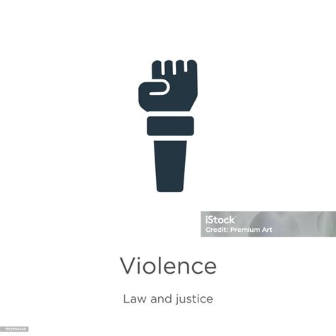 Ilustración De Vector De Icono De Violencia Icono De Violencia Plana De