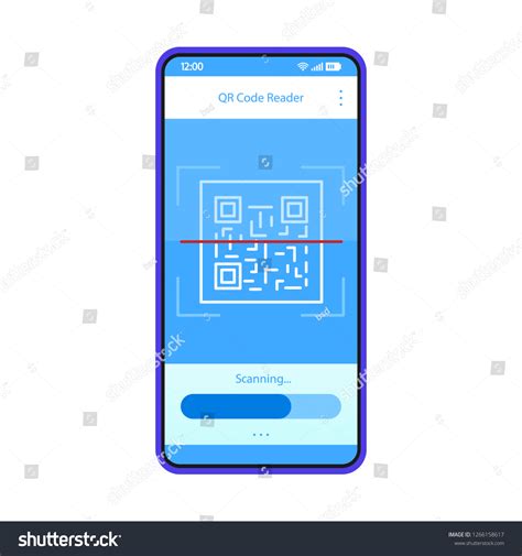 Qr Code Scanning App Interface Vector Stock Vector Royalty Free Shutterstock