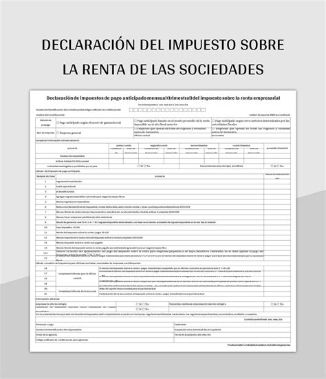 Plantilla De Formato Excel Declaración Del Impuesto Sobre La Renta De
