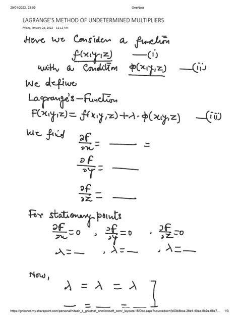 Lagranges Method Pdf