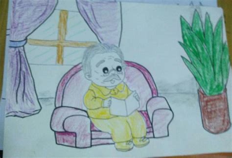 拜访我的祖父母简笔画 简笔画图片大全 普车都