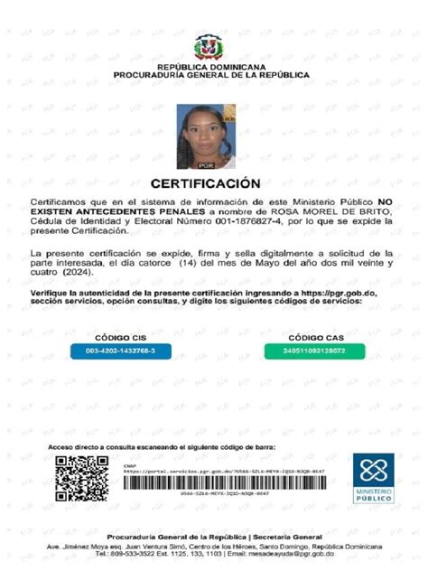 Carta De Buena Conducta Rosa11 Pdf