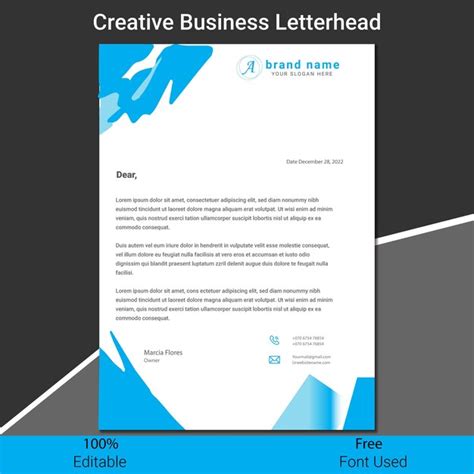 벡터 현대 기업 편지지 템플릿 프리미엄 벡터