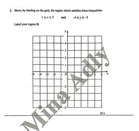 3 Show By Shading On The Grid The Region Which Satisfies These Inequal