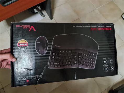 Perixx PERIDUO Wireless Mini Ergonomic Keyboard Portable Vertical Mouse Computers Tech