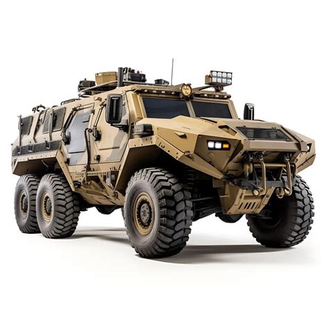 Premium Ai Image Isolated Armored Combat Earthmover Vehicle Angular And Rugge On White