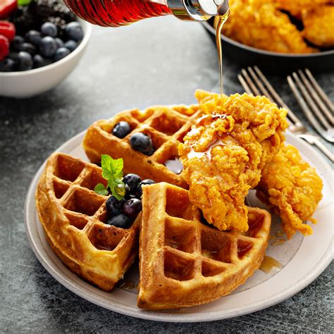 Chicken And Waffles With Spicy Maple Syrup Joy Bauer