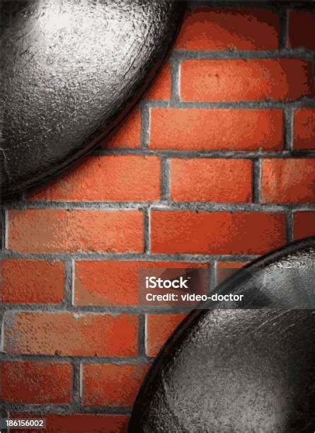 Latar Belakang Logam Dan Batu Bata Ilustrasi Stok Unduh Gambar Sekarang Bahan Batuan Baja