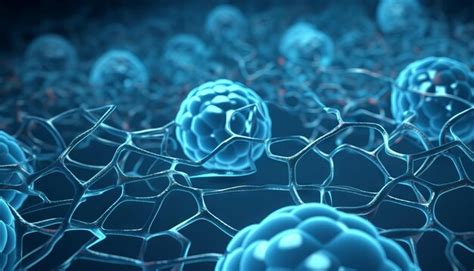 Premium AI Image Biotech Cell Interconnected Lines D Illustration Biotechnology Or Biotech