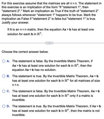 Answered For This Exercise Assume That The Matrices Are All Nxn The