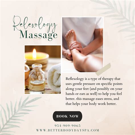 Reflexology Massage Spa Massage Foot Massage Hotel Menu Spa Flyer