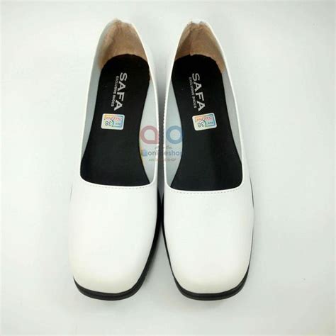 Jual Aline Sepatu Pantofel Cm Hak Tahu Putih Polos Formal Guru Sekolah Kantor Kerja AW BNG