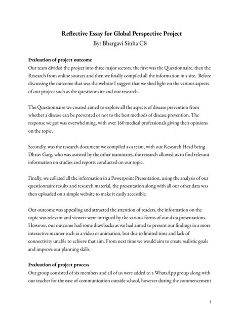 Global Perspective Essay Pdf Cognition Human Communication