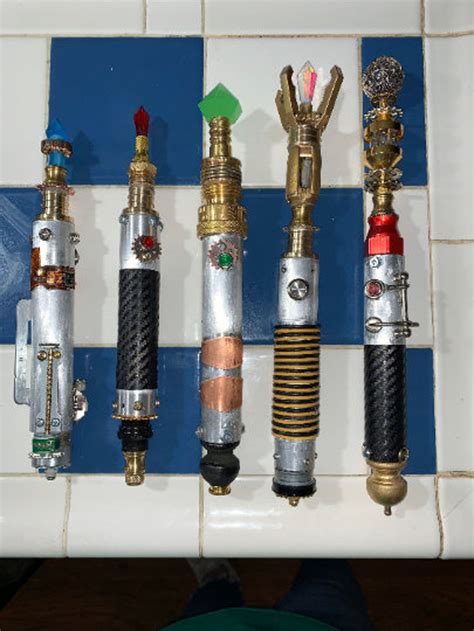 Steampunk Sonic Screwdriver Black And Yellow With Light And Etsy